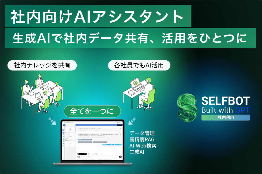 「SELFBOT 社内利用」社内データ活用に特化した“社内向けAIアシスタント”としてアップデート
